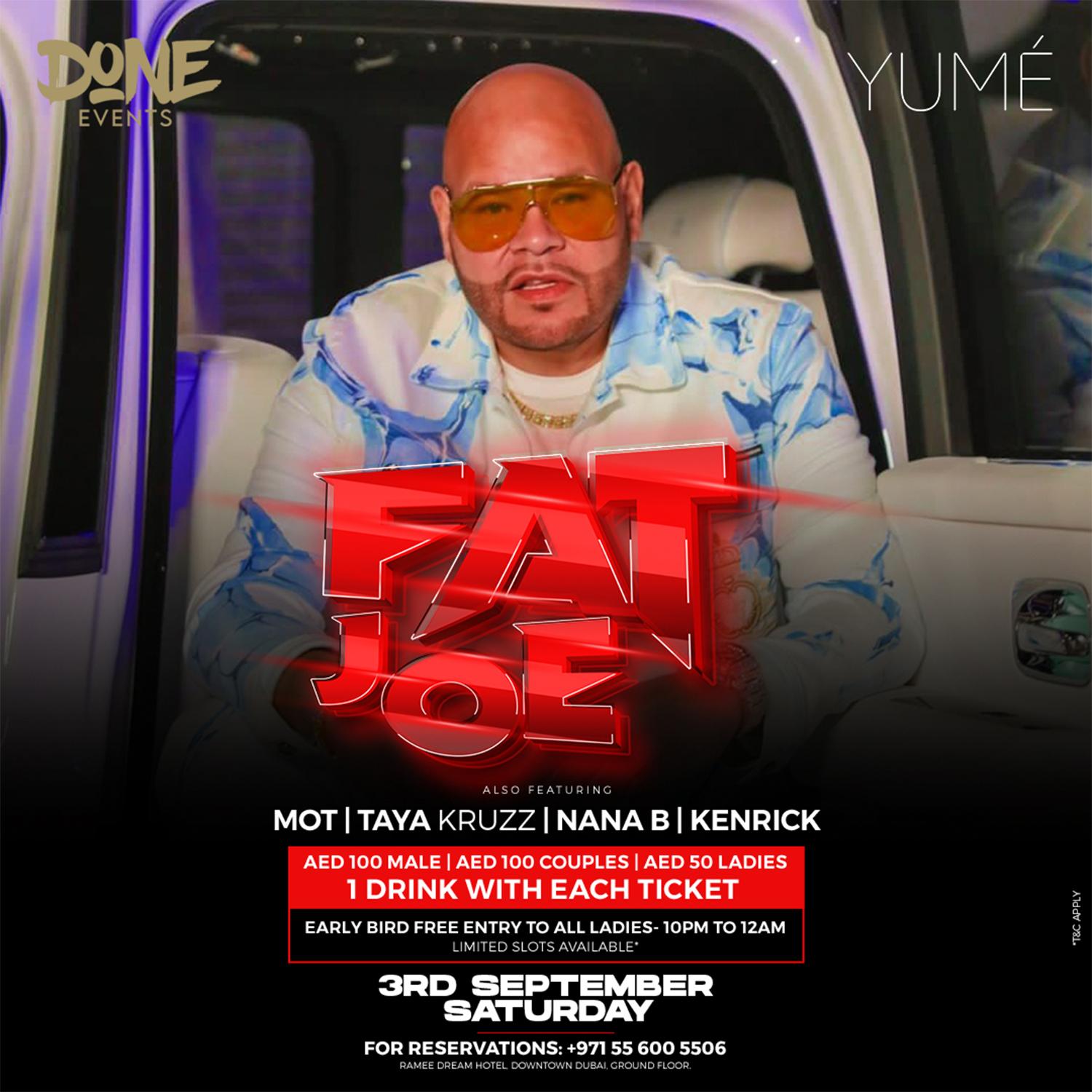 FAT JOE LIVE AT YUME RAMEE DREAM HOTEL on Saturday 3rd September 2022 ...